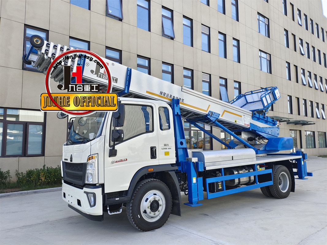 High-Altitude Operation JIUHE 45m Telescopic Ladder Truck Lift New ...